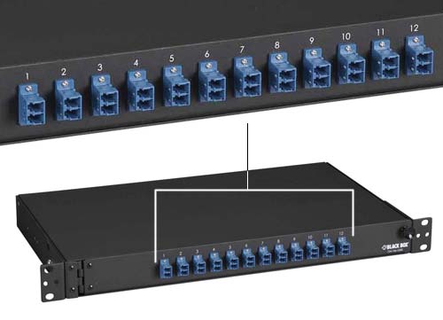 Panneaux fibre optique rackables préchargés LC - BlackBox - Achat ...
